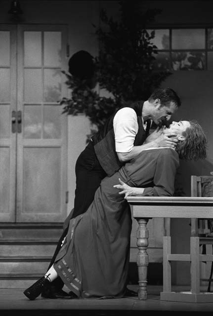 Fröken Julie, Peter Stormare, Lena Olin, Dramaten, 1991, eng